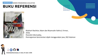 [PBO] Pertemuan 10 - Generic Programming & Collection | PDF