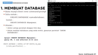 [PBO] Pertemuan 10 - Pemrograman Database (1) | PDF