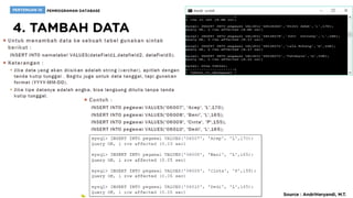 [PBO] Pertemuan 10 - Pemrograman Database (1) | PDF