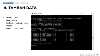 [PBO] Pertemuan 10 - Pemrograman Database (1) | PPT