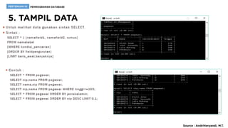 [PBO] Pertemuan 10 - Pemrograman Database (1) | PDF