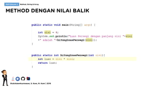 [PBO] Pertemuan 2 - Method, String & array | PPT