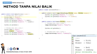 [PBO] Pertemuan 2 - Method, String & array | PPT