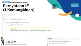 [PBO] Pertemuan 2 - Struktur Control Java | PDF