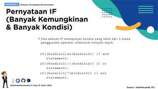 [PBO] Pertemuan 2 - Struktur Control Java | PDF