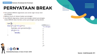 [PBO] Pertemuan 2 - Struktur Control Java | PDF