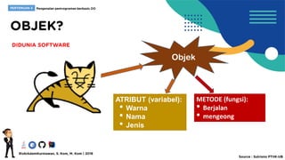 [PBO] Pertemuan 3 - Pengenalan Pemrograman Berbasis Objek | PDF