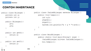 [PBO] Pertemuan 5 - Inheritance | PDF