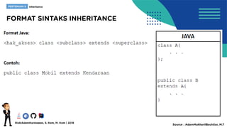 [PBO] Pertemuan 5 - Inheritance | PDF
