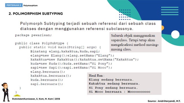 [PBO] Pertemuan 5 - Polymorphism | PDF