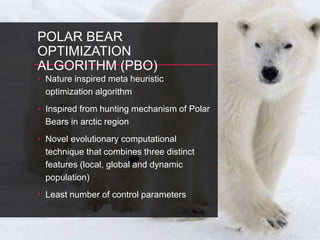 Polar bear optimization for ED | PPTX