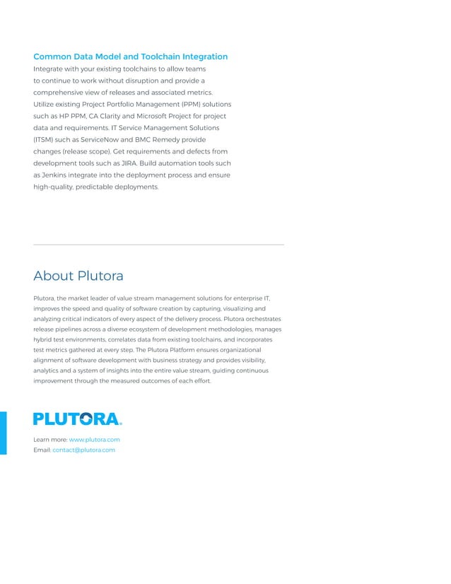 Product Brief – Plutora Release | PDF