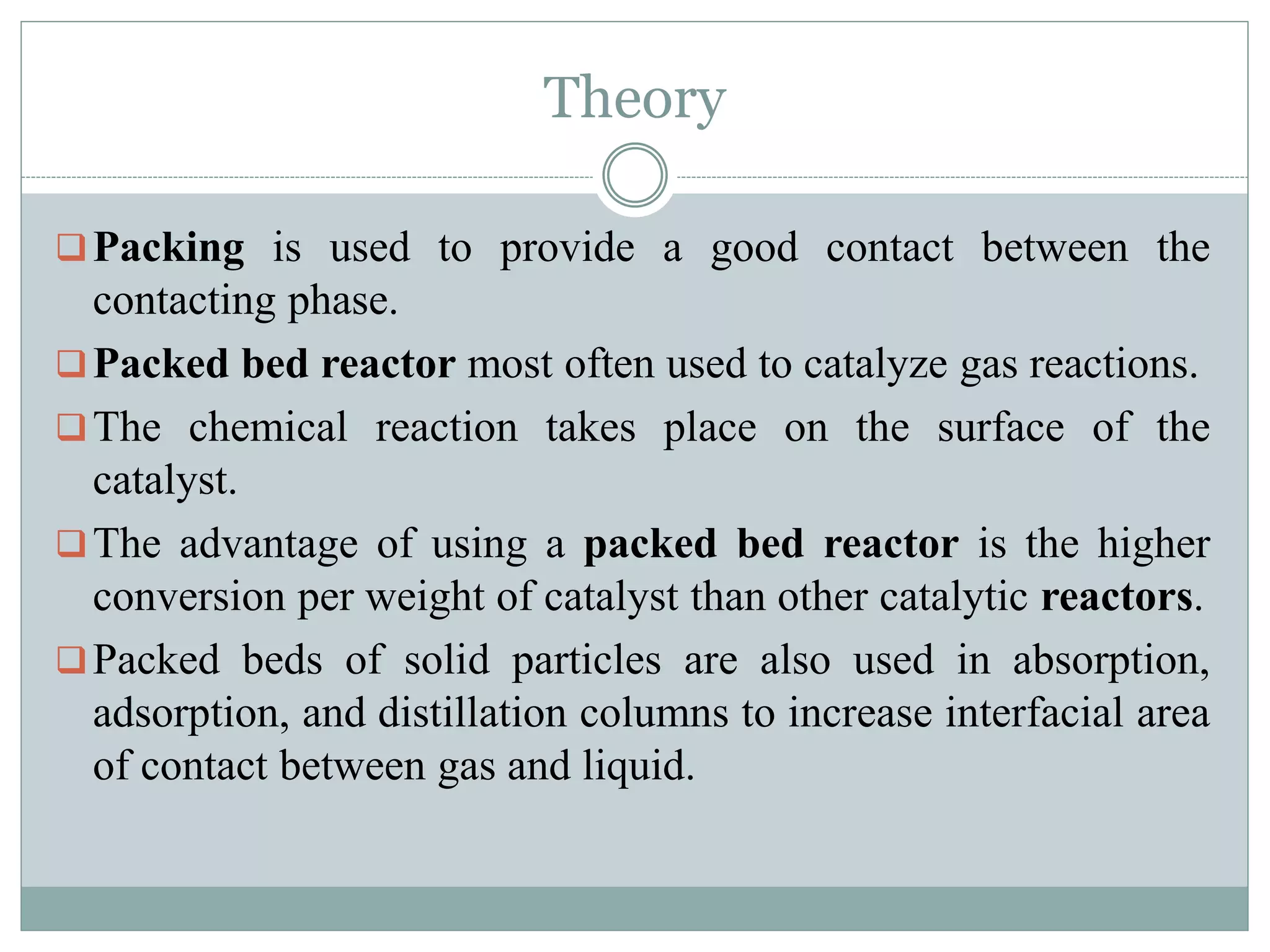 Packed bed reactor | PPTX