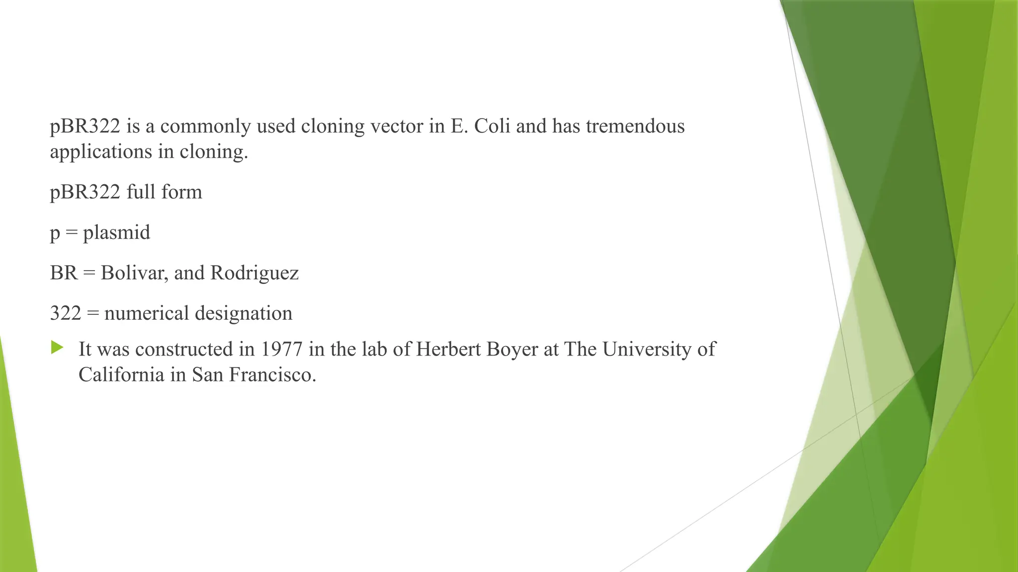 pBR 322 plasmid. Microbial biotechnology | PPTX