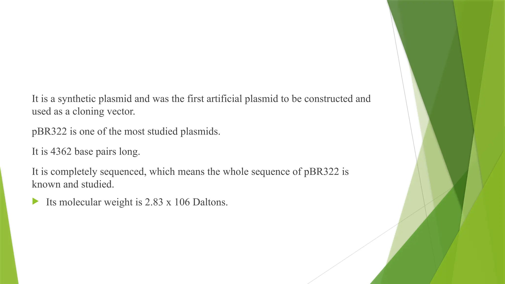 pBR 322 plasmid. Microbial biotechnology | PPTX
