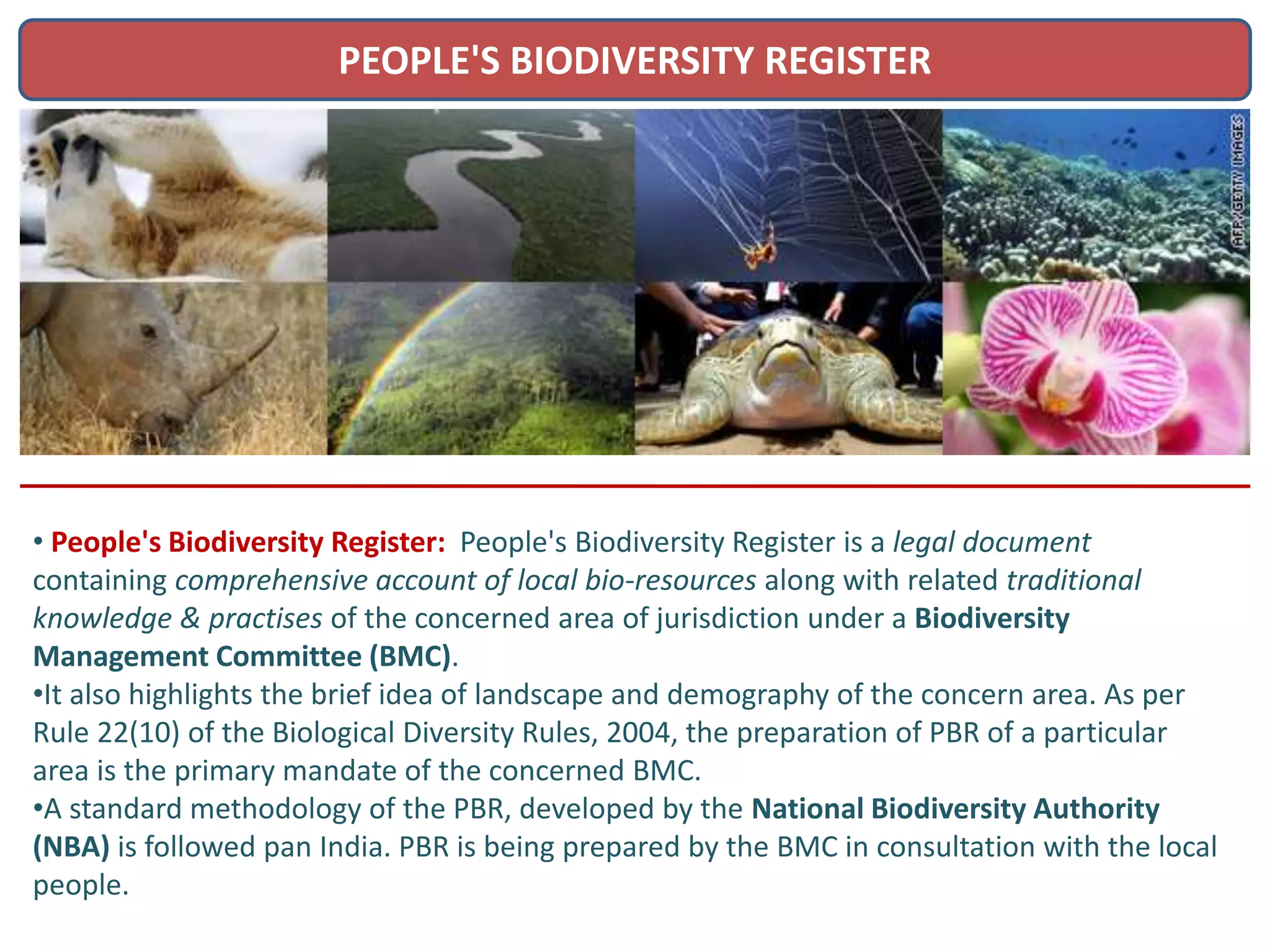 PBR peoples biodiversity registar - Ranjan Shaw | PPTX