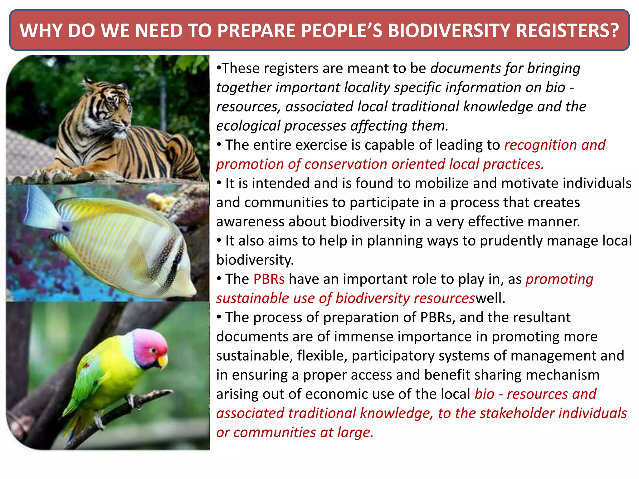 PBR peoples biodiversity registar - Ranjan Shaw | PPTX