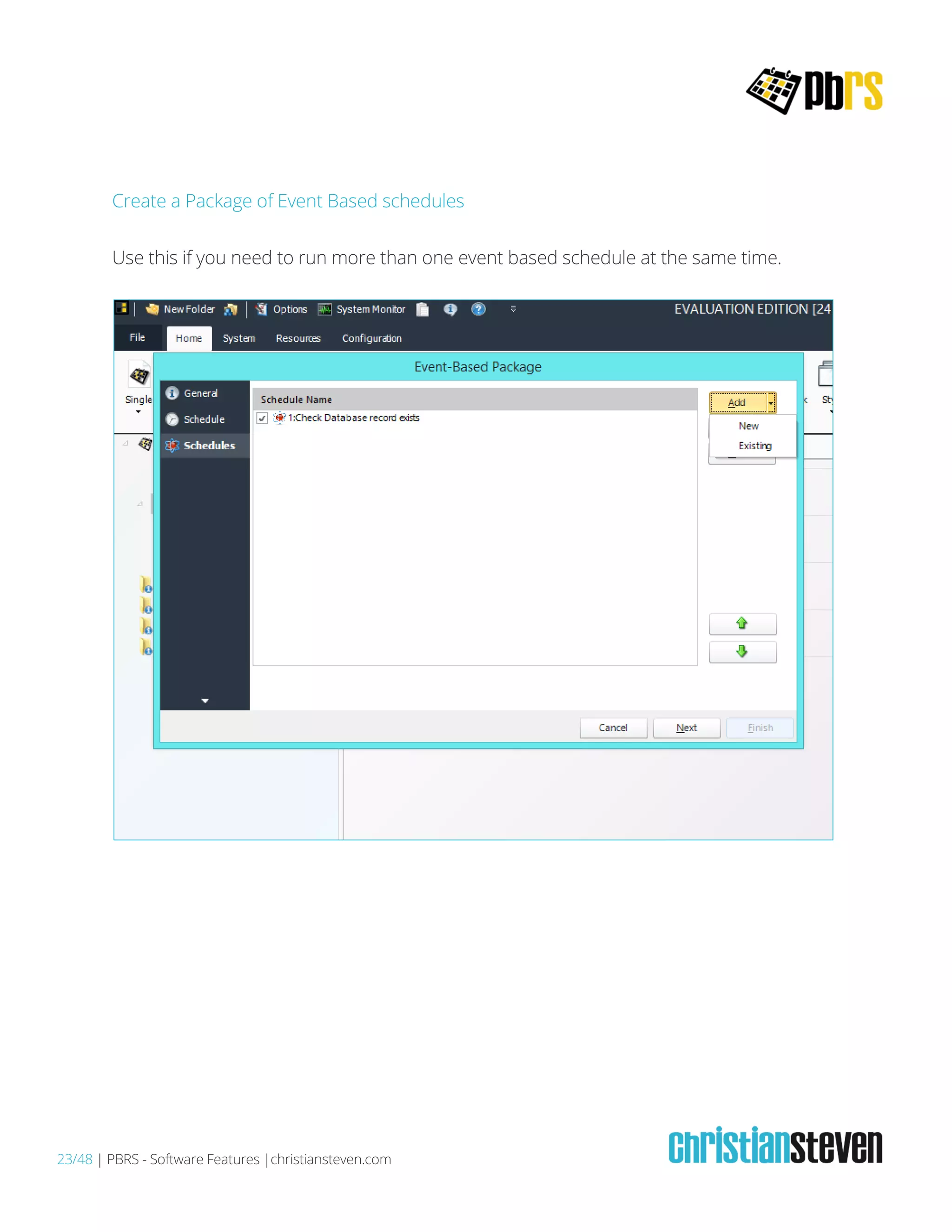 Software Features: PBRS Power BI Reports Scheduler | PDF