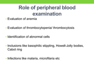 Peripheral Blood Smear Examination | PPTX