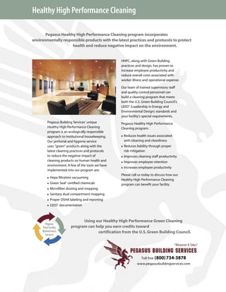 Pegasus Building Services Brochure | PDF