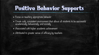 Classroom Management and Positive Behavior Supports | PDF