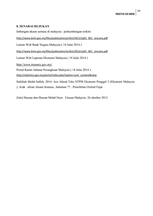 Kajian Ilmiah ekonomi STPM | DOCX