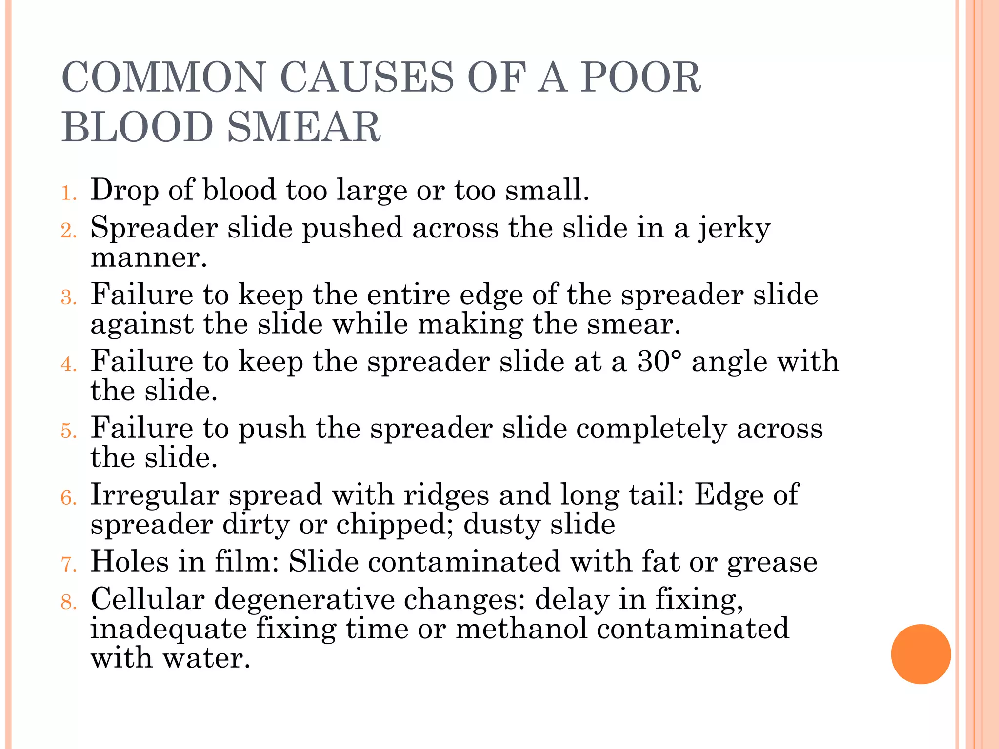 Peripheral blood Smear Preparation | PPT
