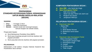 Standard Kecergasan Fizikal Kebangsaan (SEGAK) | PPTX