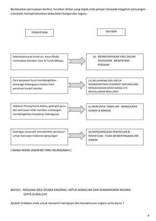Pbs sej t2 bab 8 skima jawapan | PDF