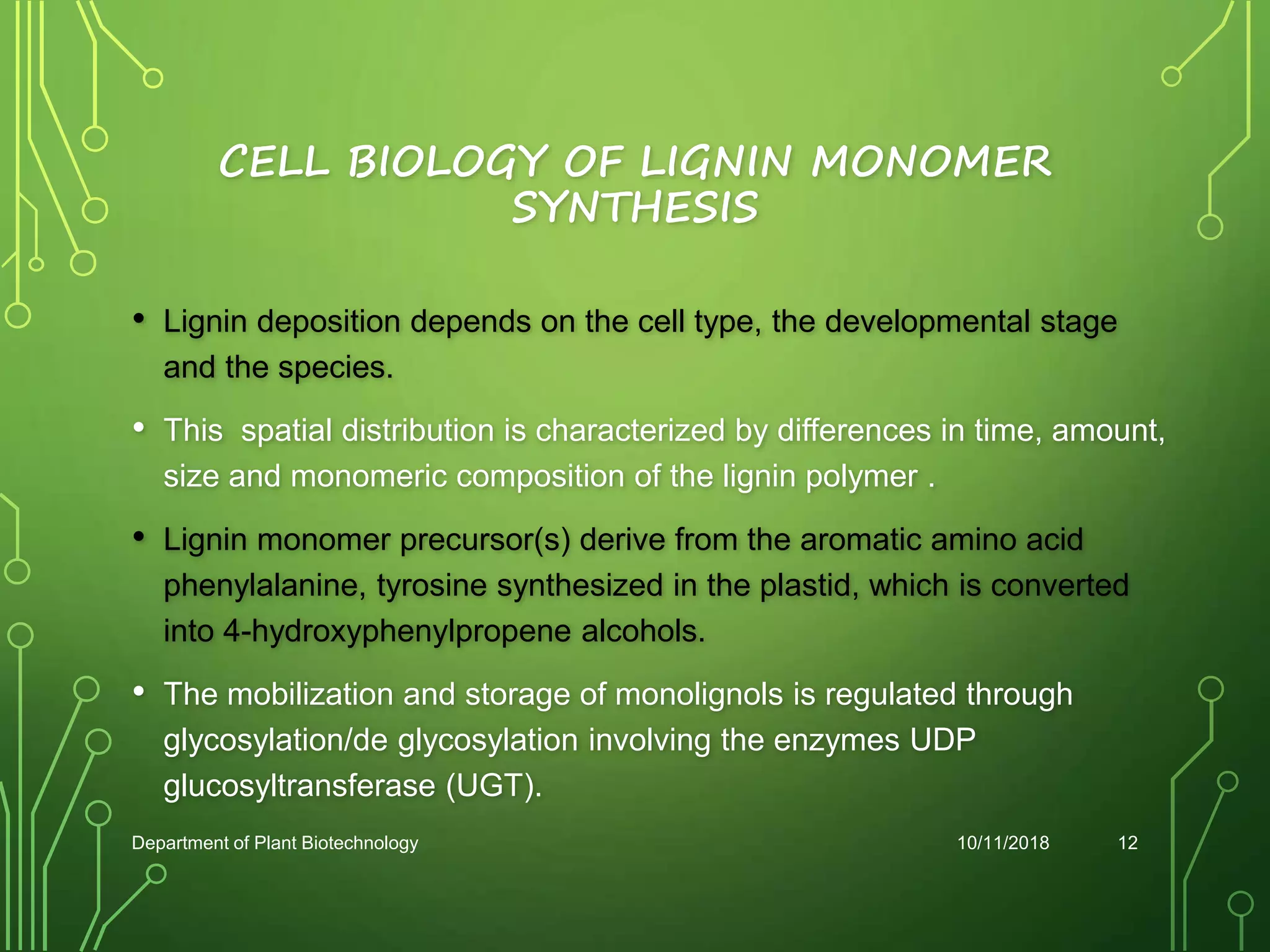 Cell biology of Lignification in plants | PPTX