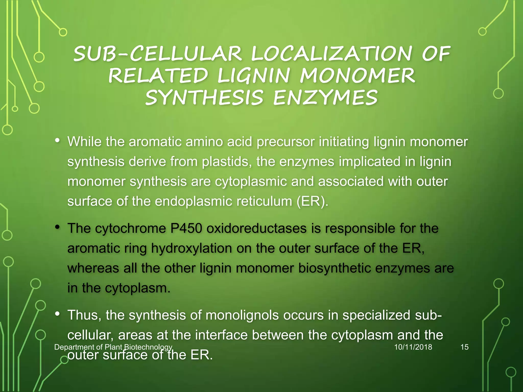 Cell biology of Lignification in plants | PPTX