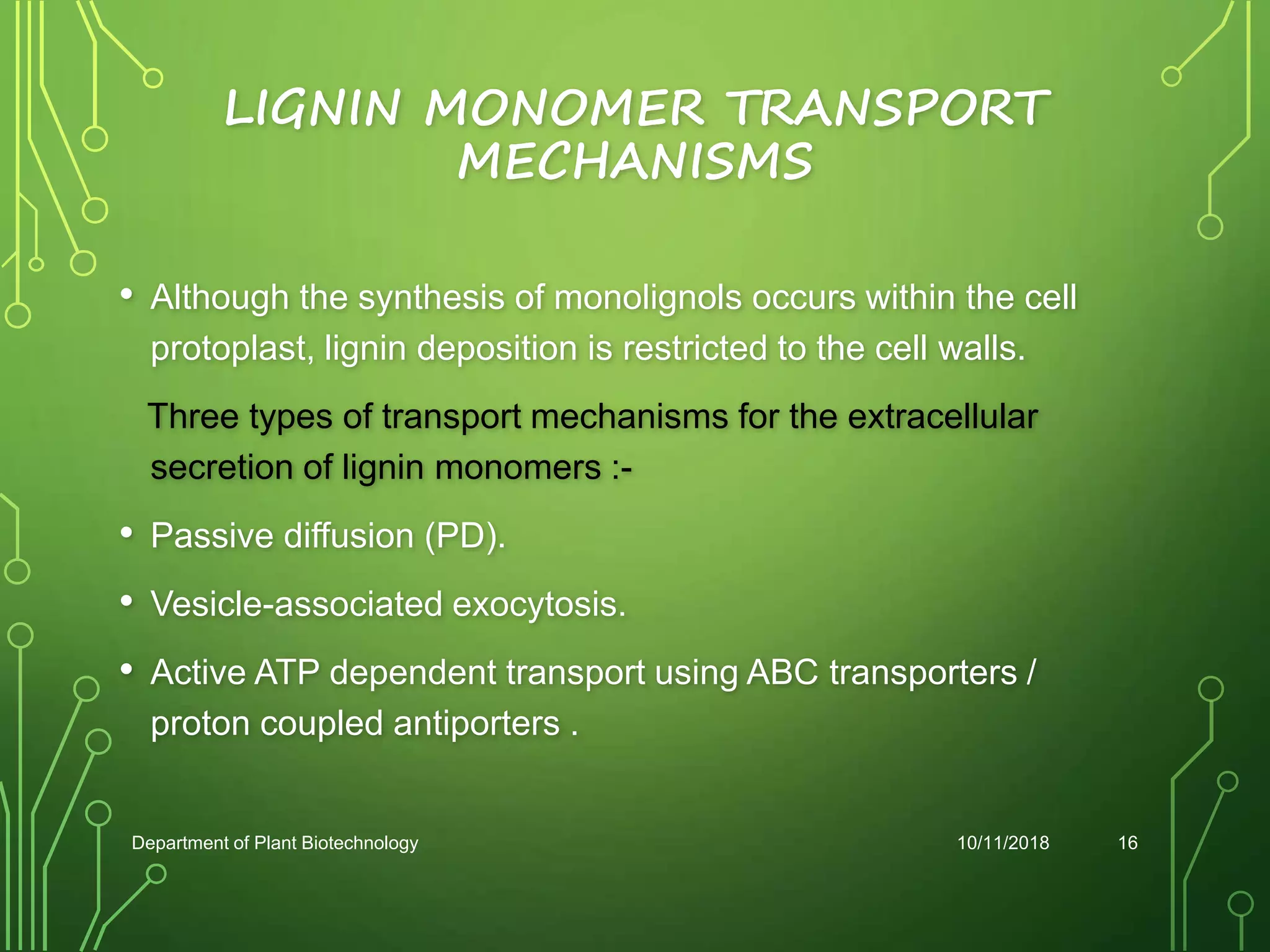 Cell biology of Lignification in plants | PPTX