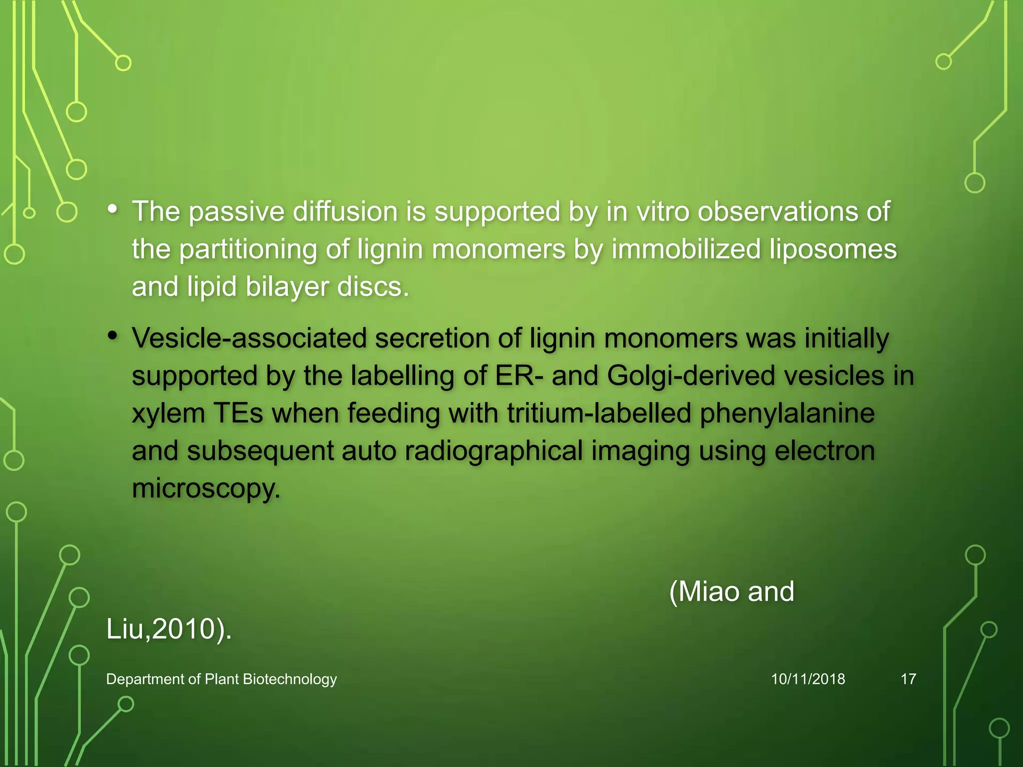 Cell biology of Lignification in plants | PPTX