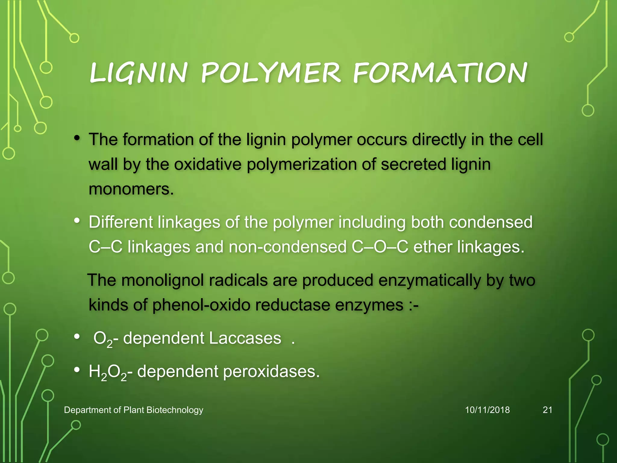 Cell biology of Lignification in plants | PPTX