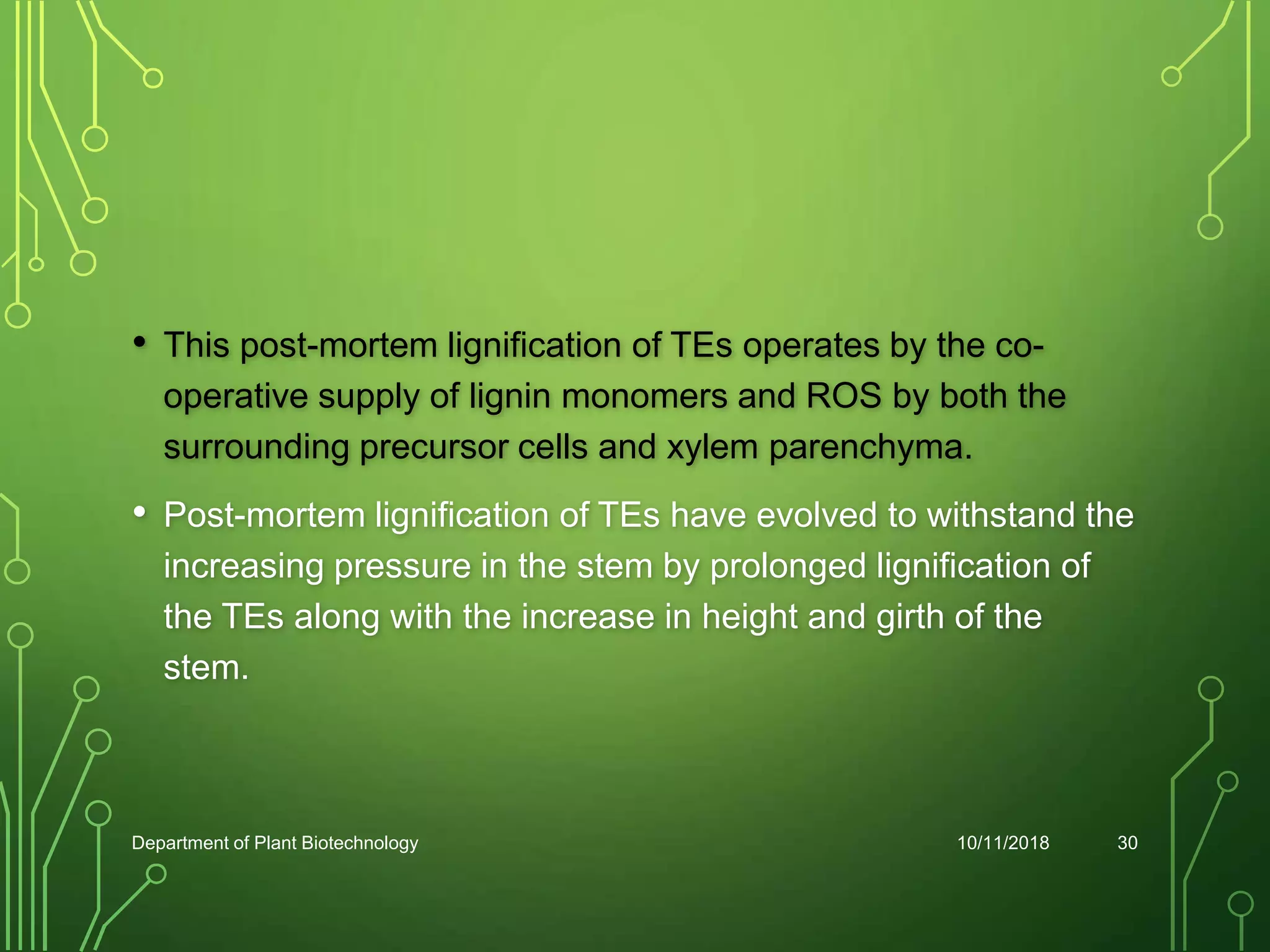 Cell biology of Lignification in plants | PPTX