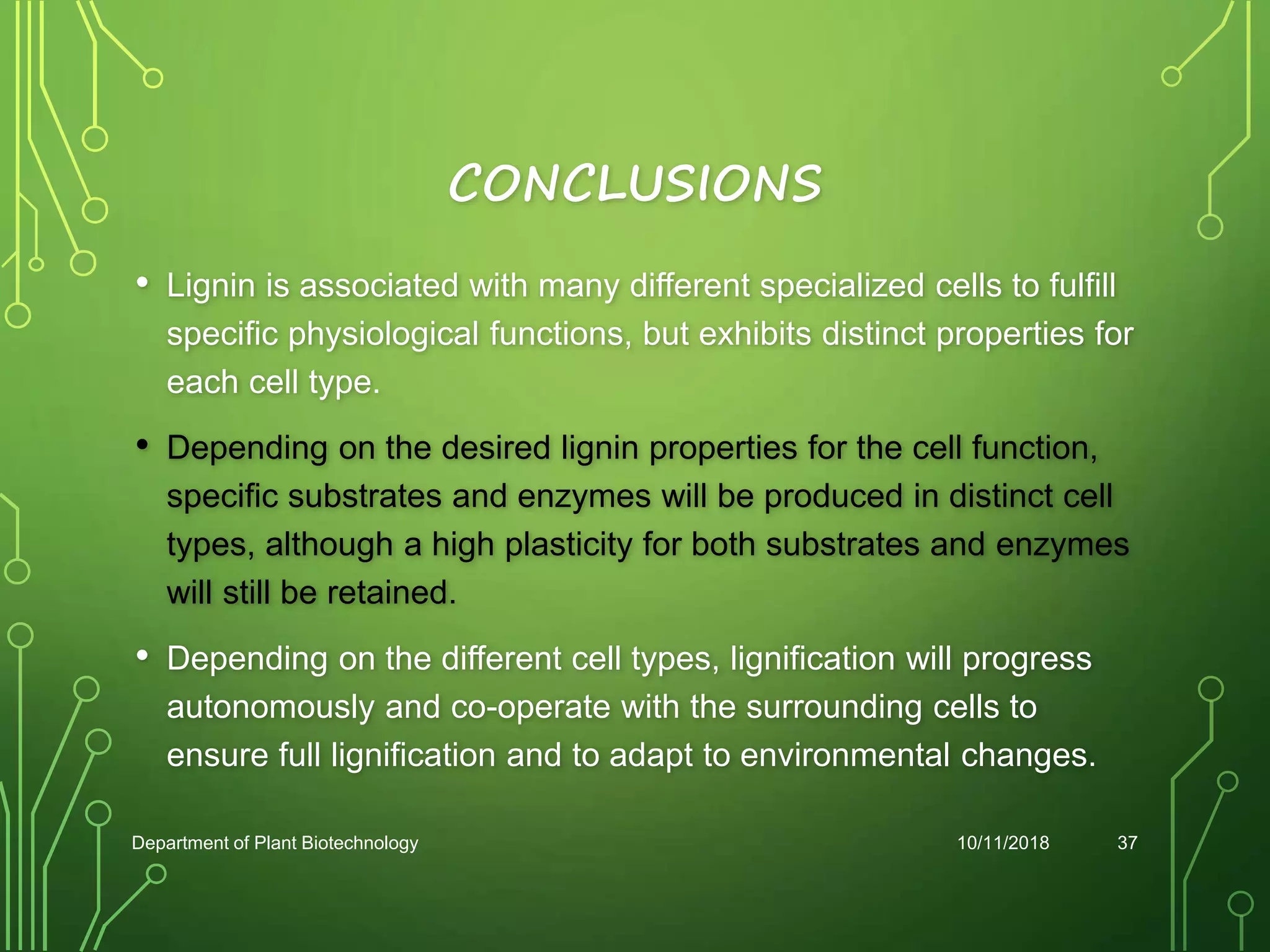 Cell biology of Lignification in plants | PPTX