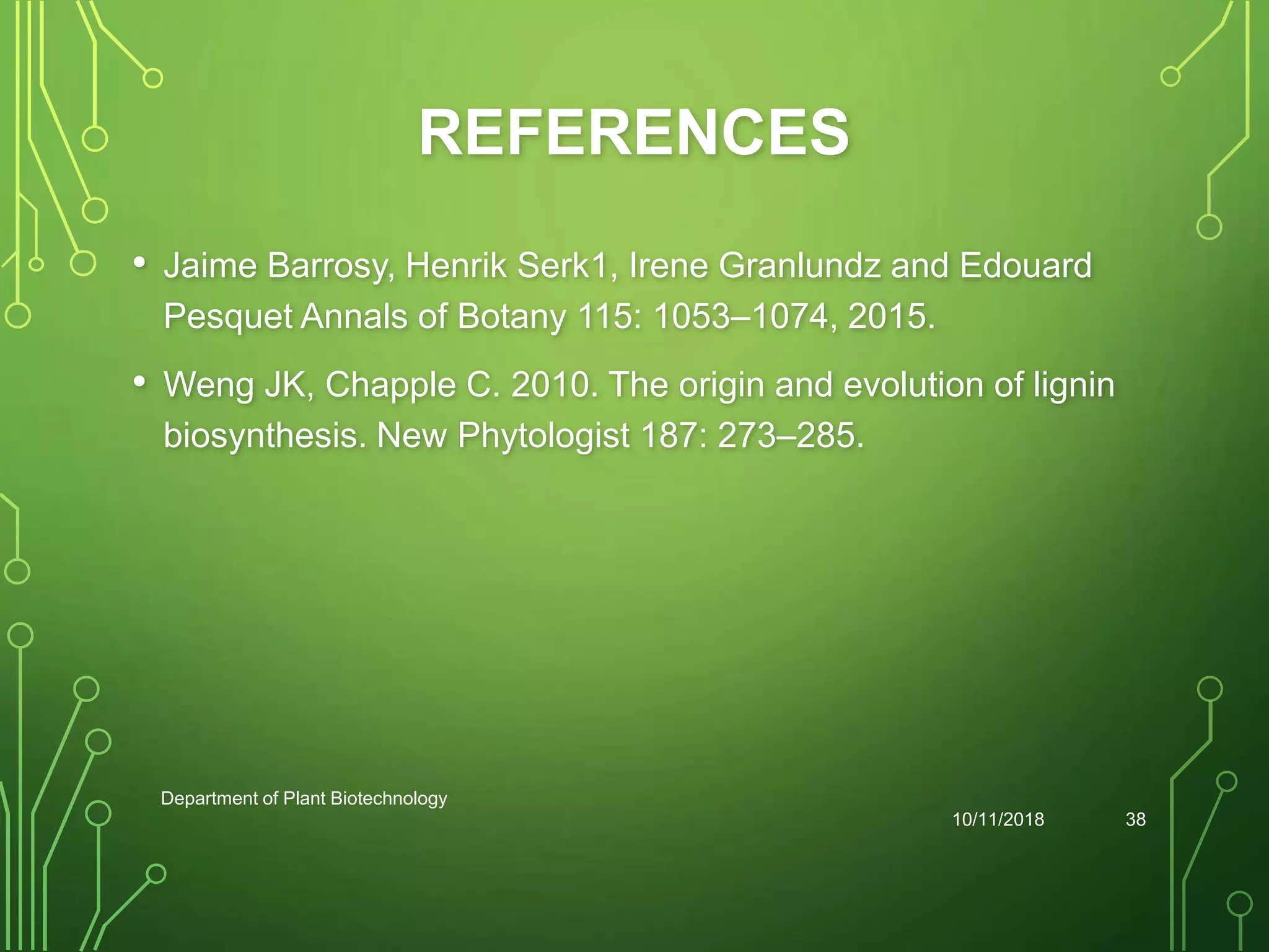 Cell biology of Lignification in plants | PPTX