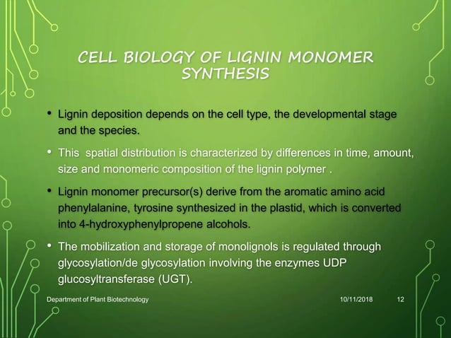 Cell biology of Lignification in plants | PPTX