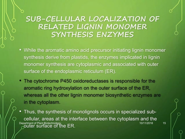 Cell biology of Lignification in plants | PPTX