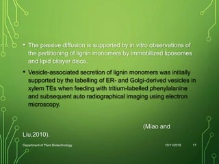 Cell biology of Lignification in plants | PPTX