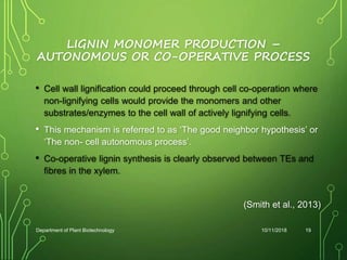 Cell biology of Lignification in plants | PPTX