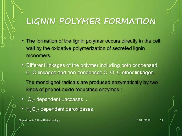 Cell biology of Lignification in plants | PPTX