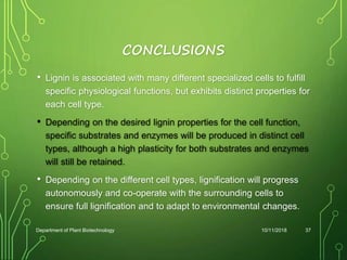 Cell biology of Lignification in plants | PPTX