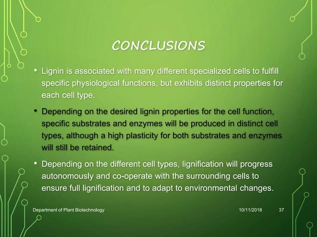Cell biology of Lignification in plants | PPTX