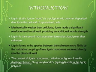 Cell biology of Lignification in plants | PPTX