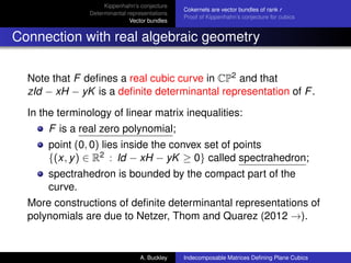 Indecomposable Matrices Defining Plane Cubics | PDF