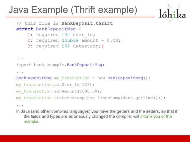 Thrift vs Protocol Buffers vs Avro - Biased Comparison | PPT