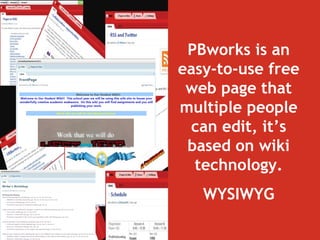 PBworks presentation | PPT