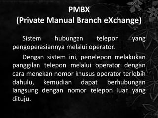 Mengenal PBX | PPTX