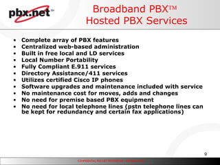 PBX.NET Hosted PBX | Business VOIP Sales Presentation | PPT